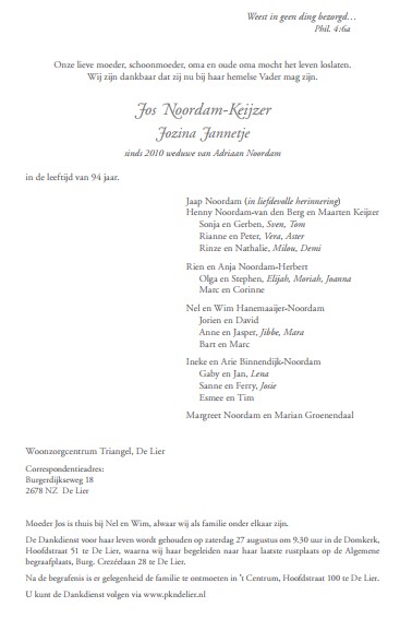 Kerkdiensten - PKN De Lier